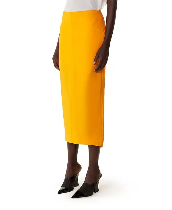 LANVIN Asymmetrical Midi Skirt In Paper And Viscose