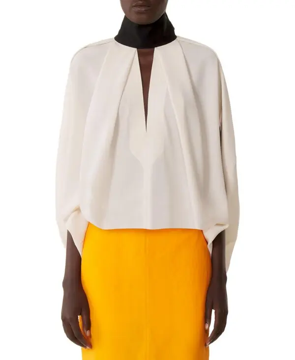LANVIN Asymmetrical Midi Skirt In Paper And Viscose