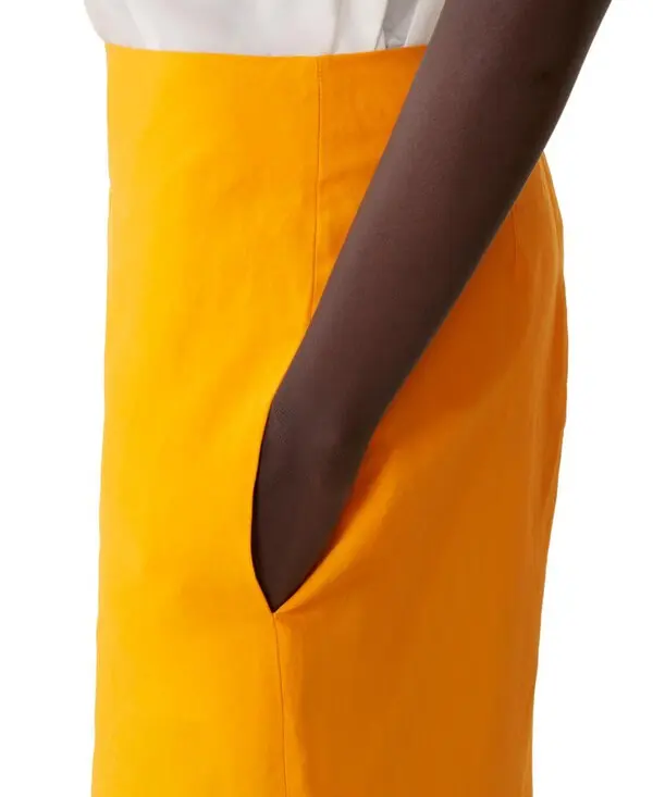 LANVIN Asymmetrical Midi Skirt In Paper And Viscose