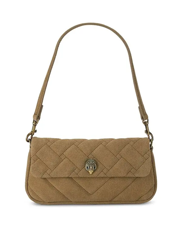 Kurt Geiger Pickle Small Stitched Suede Shoulder Bag
