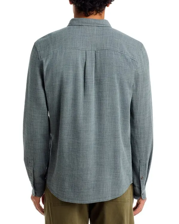 Marine Layer Balsam Cotton Blend Mini Stripe Pocket Shirt