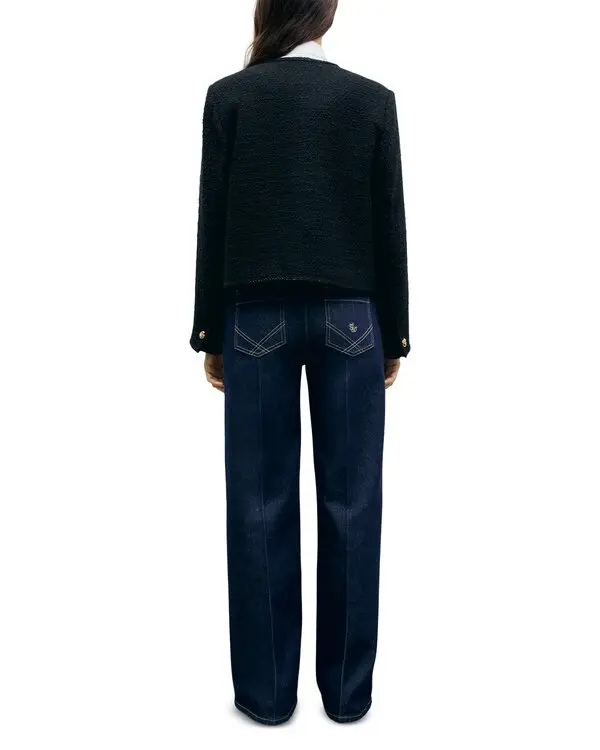 Gerard Darel Judye Tweed Button Front Jacket