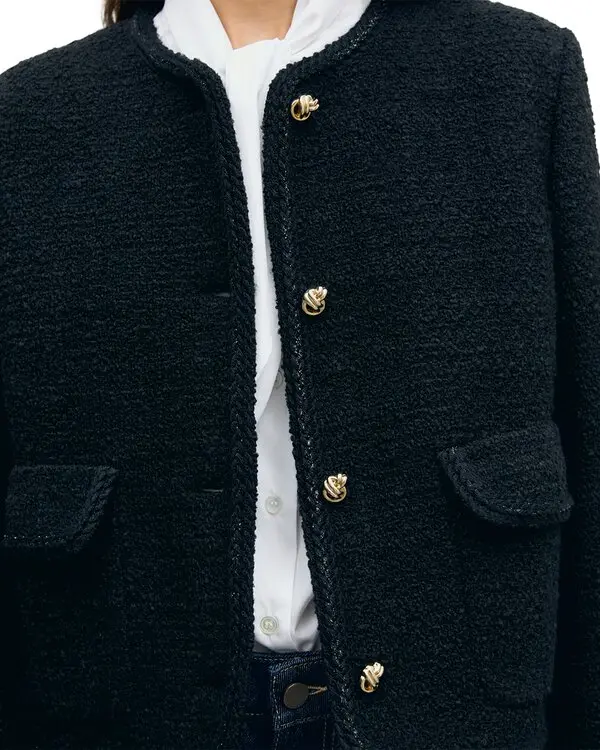 Gerard Darel Judye Tweed Button Front Jacket