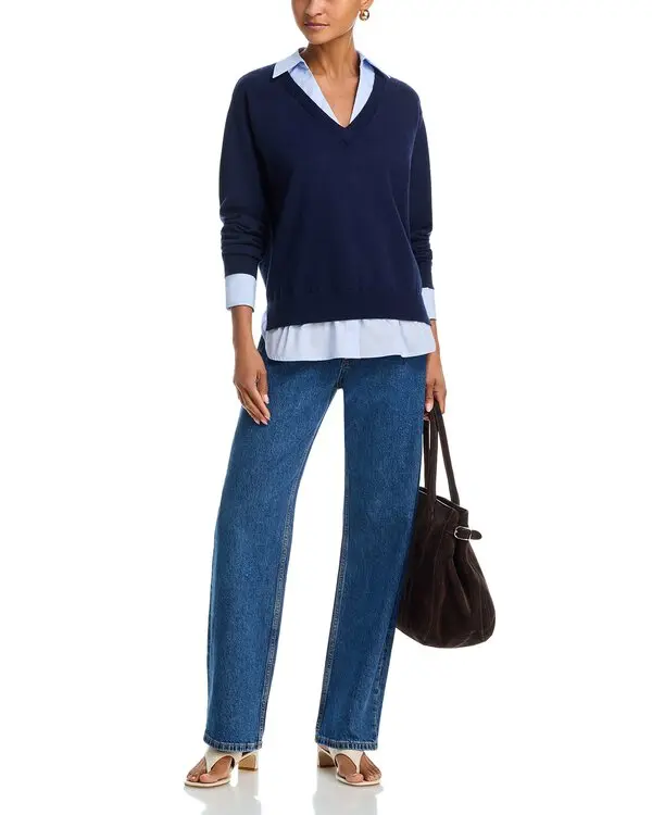 Aqua Layered Look Sweater Exclusive
