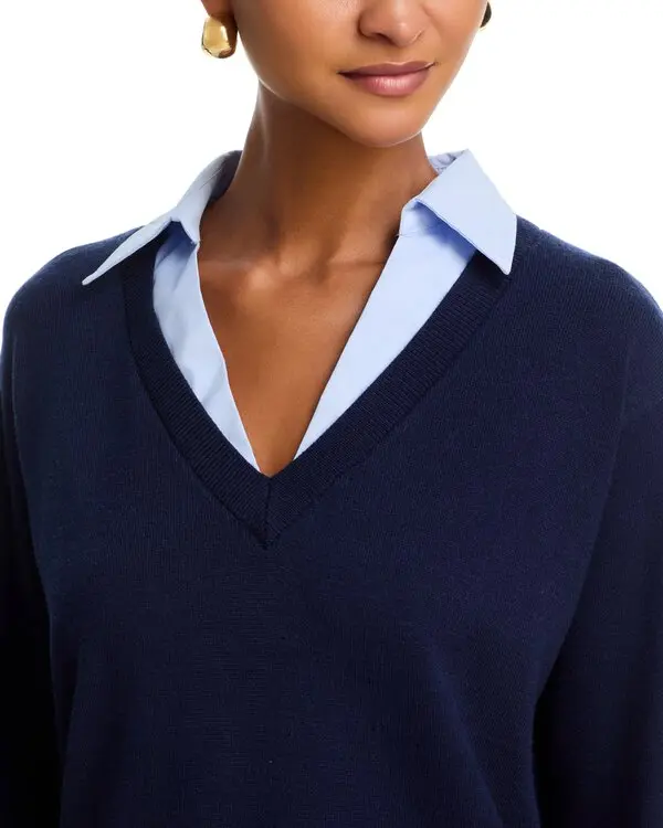 Aqua Layered Look Sweater Exclusive