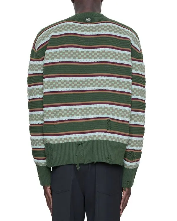 Amiri Western Logo Striped Sweater