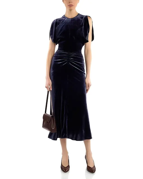 Victoria Beckham Bela Slit Sleeve Midi Dress