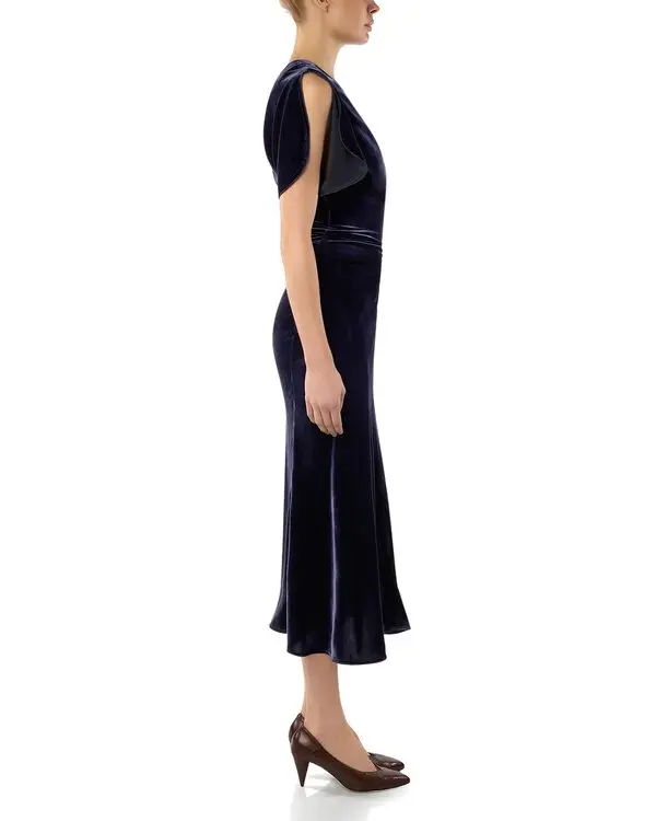 Victoria Beckham Bela Slit Sleeve Midi Dress