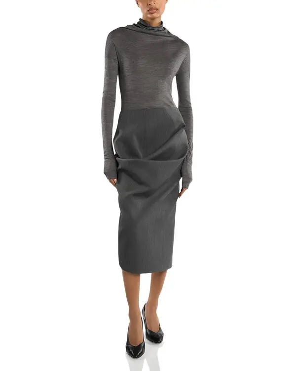 Victoria Beckham Asymmetric Wool Skirt
