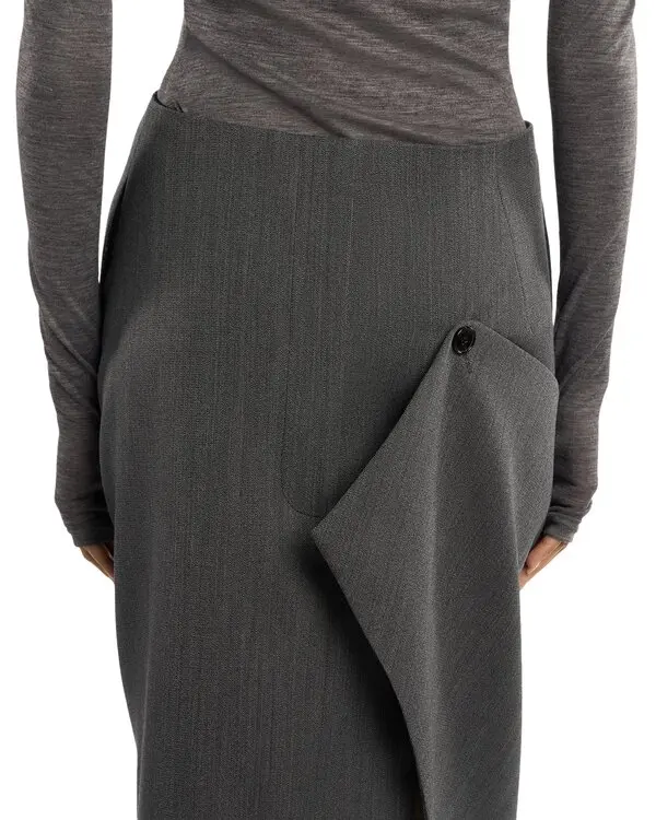 Victoria Beckham Asymmetric Wool Skirt