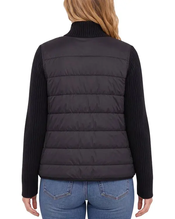 LIVERPOOL Quilted Zip Front Sweater Jacket