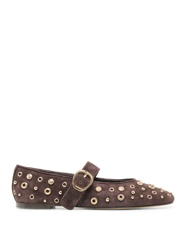 Dolce Vita Dv Mella Suede Studded Mary Jane Flats