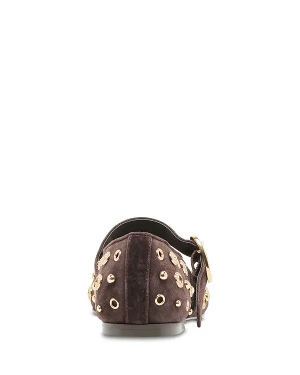 Dolce Vita Dv Mella Suede Studded Mary Jane Flats