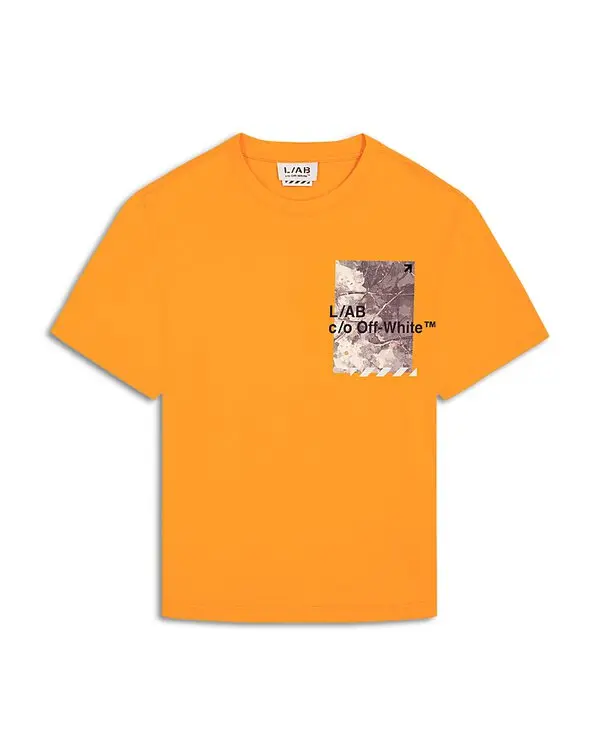 Off-White Cotton Camo Graphic Logo Crewneck T-shirt