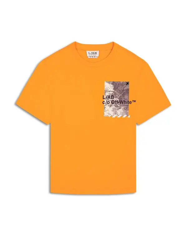 Off-White Cotton Camo Graphic Logo Crewneck T-shirt