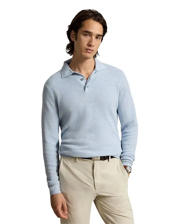 Polo Ralph Lauren Striped Performance Polo Sweater - Blue Combo