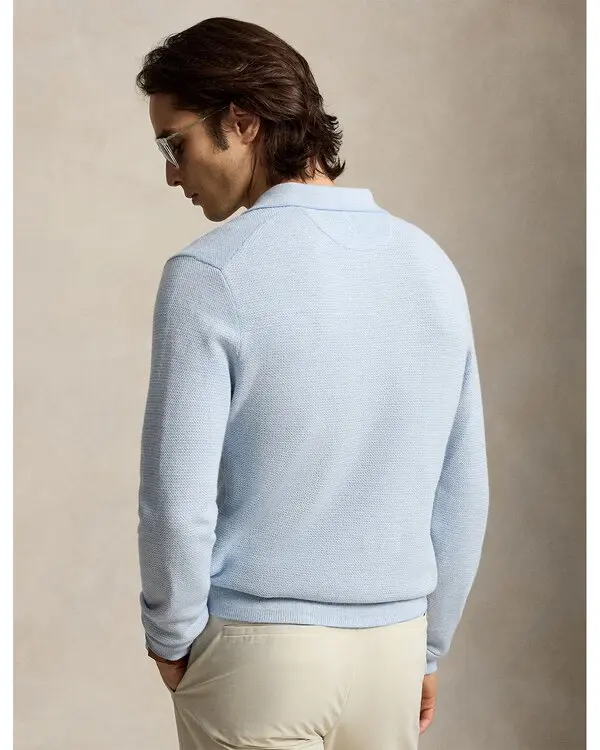 Polo Ralph Lauren Striped Performance Polo Sweater - Blue Combo