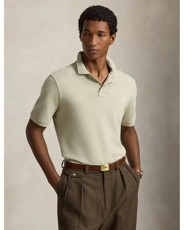 Polo Ralph Lauren Classic Fit Mesh Polo Shirt - Stone