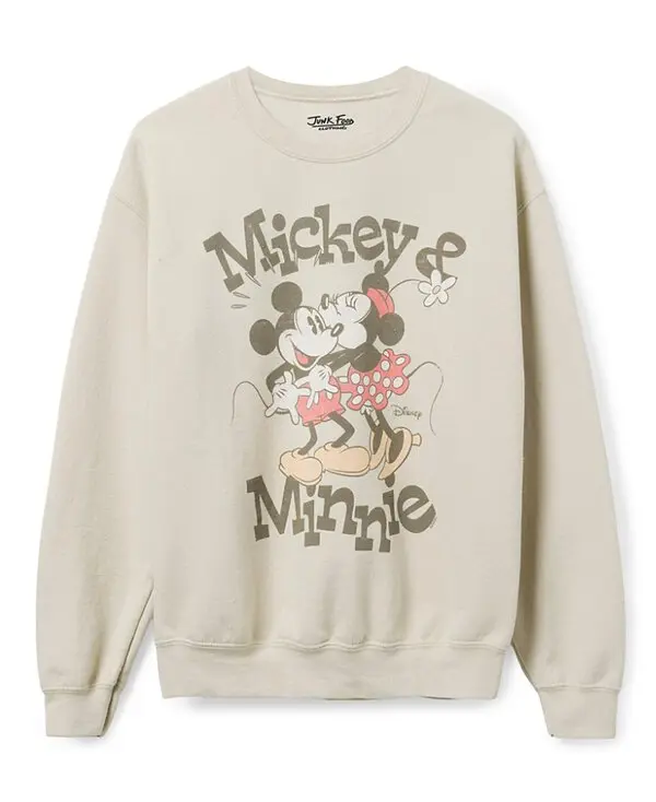 Junk Food Clothing Vintage-like Mickey & Minnie Flea Market Fleece - Sand