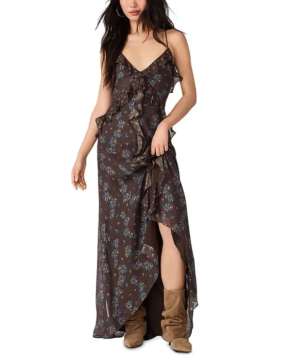 Steve Madden Roselyn Printed Ruffle Maxi Dress