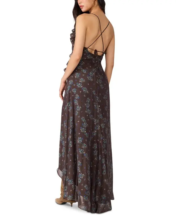 Steve Madden Roselyn Printed Ruffle Maxi Dress