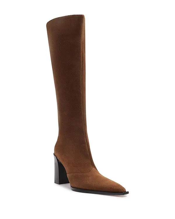 Schutz Raffaela Up Knee High Boots - Brown
