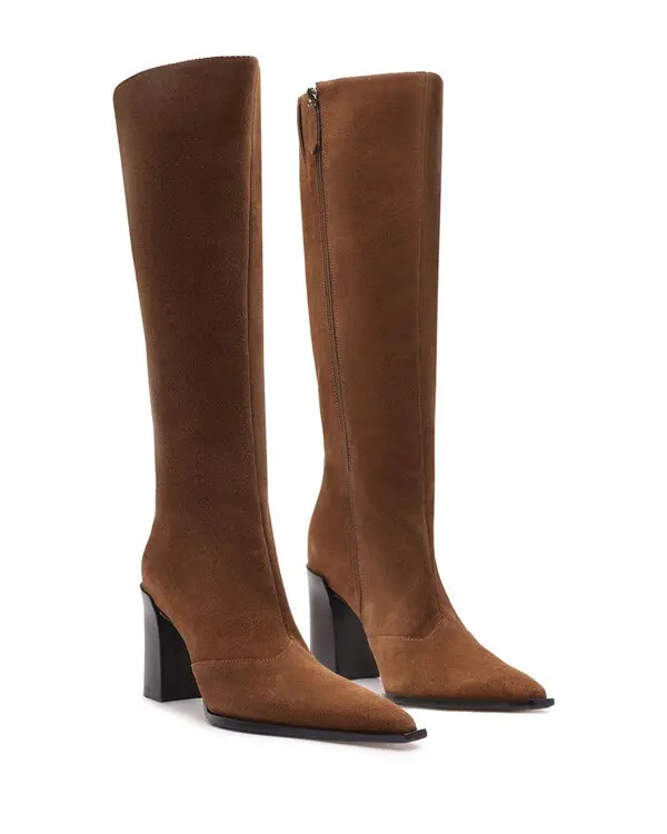 Schutz Raffaela Up Knee High Boots - Brown