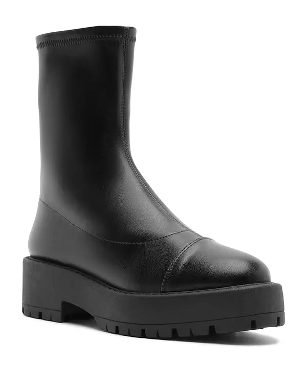 Schutz Rita Faux Leather Platform Ankle Boots