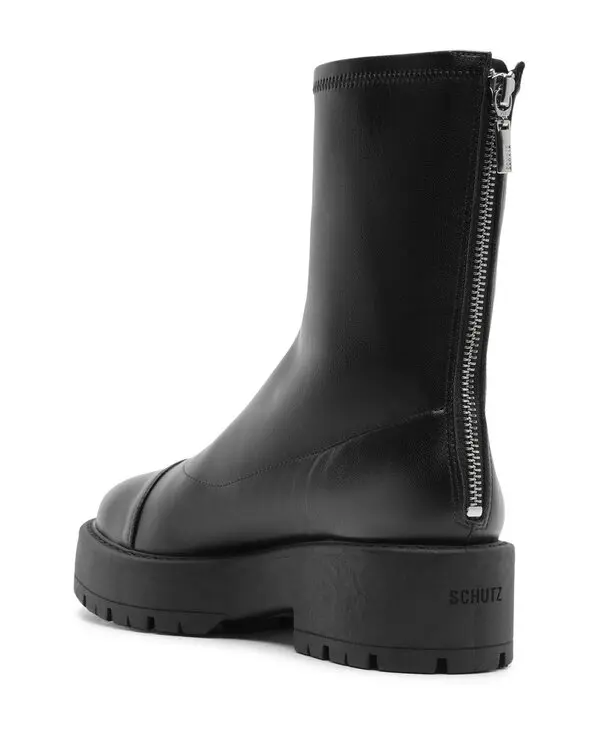 Schutz Rita Faux Leather Platform Ankle Boots