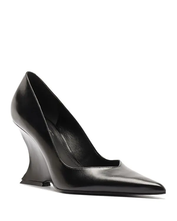 Schutz Siena Leather Wedge Pumps