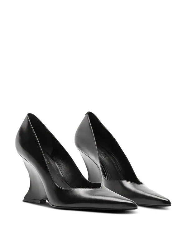 Schutz Siena Leather Wedge Pumps