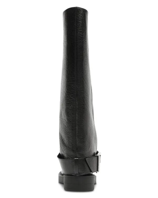 Schutz Patrice Up Leather Moto Knee High Boots