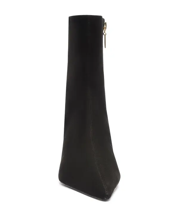 Schutz Siena Leather Wedge Heel Booties