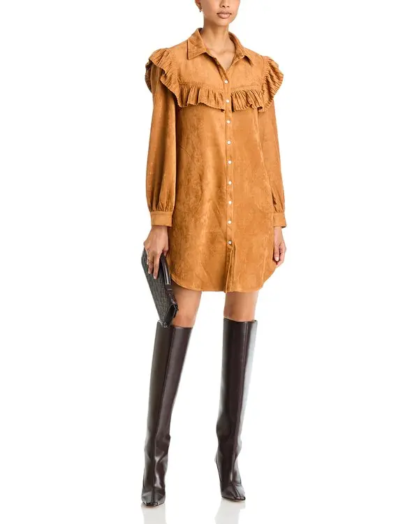 AREA STARS Parker Ruffled Button Front Dress