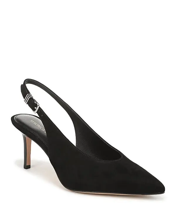 Veronica Beard Luciana Suede Slingback Pumps - Black
