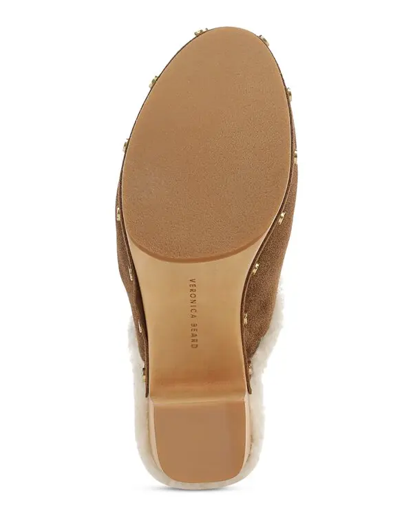 Veronica Beard Larken Shearling Lined Platform Clogs