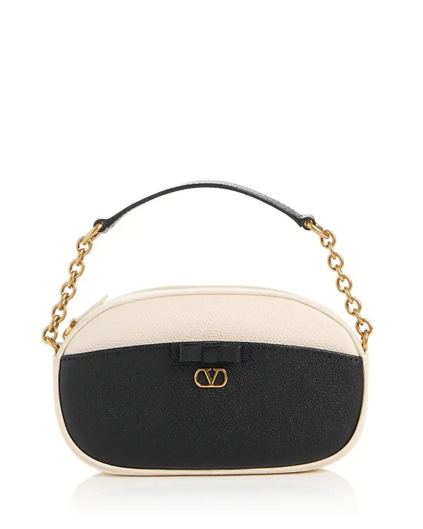 Valentino Garavani Vlogo Mini Leather Bag - Light Ivory