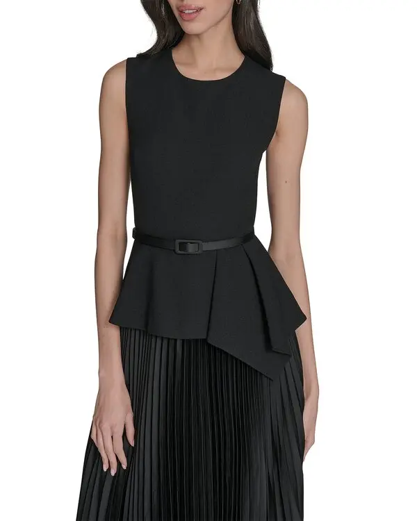 Eliza J Peplum Waist Midi Dress