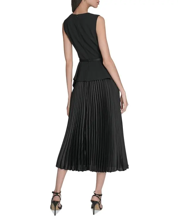 Eliza J Peplum Waist Midi Dress