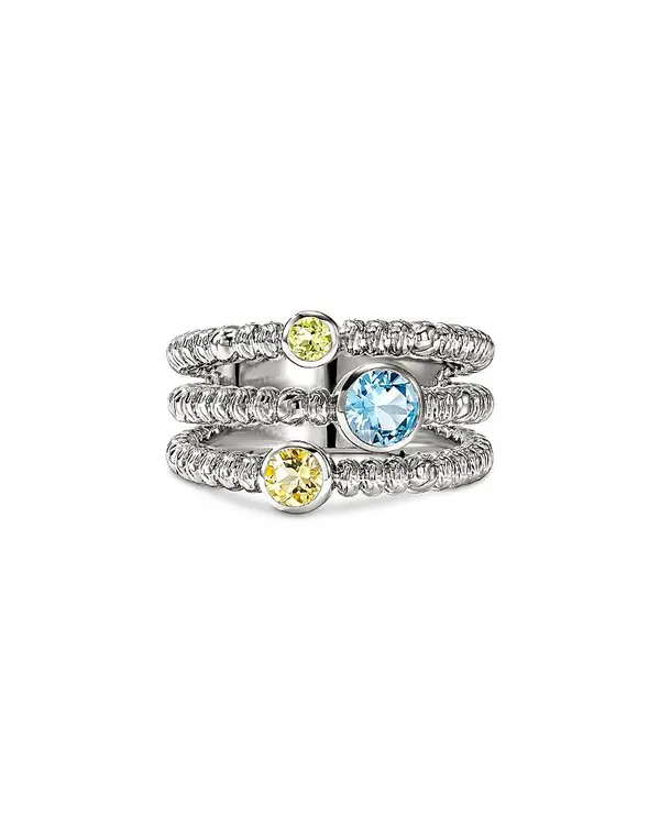John Hardy Sterling Heishi Gemstone Ring - Silver