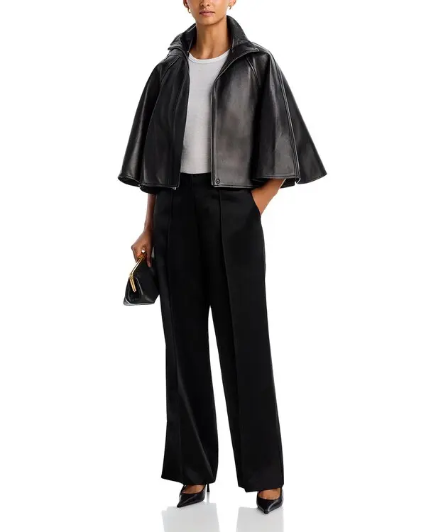 Simkhai Orvik Leather Cape Jacket