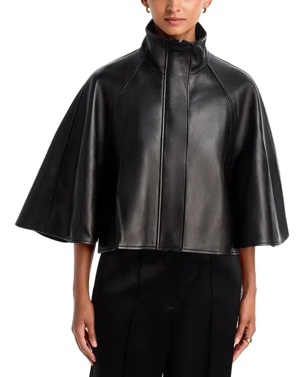 Simkhai Orvik Leather Cape Jacket