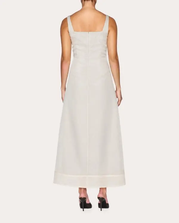 LIA COHEN Embroidered Silk Organza A-line Dress