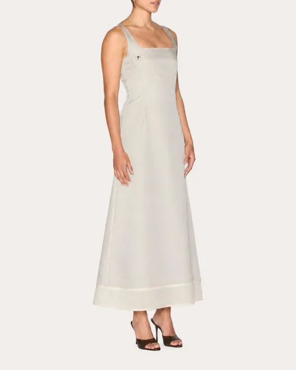 LIA COHEN Embroidered Silk Organza A-line Dress