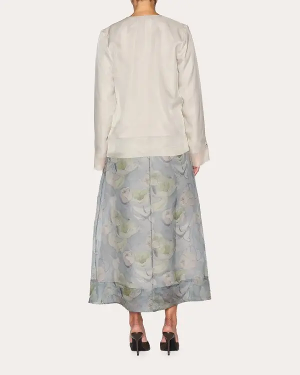 LIA COHEN Strength Embroidered Silk Organza Jacket
