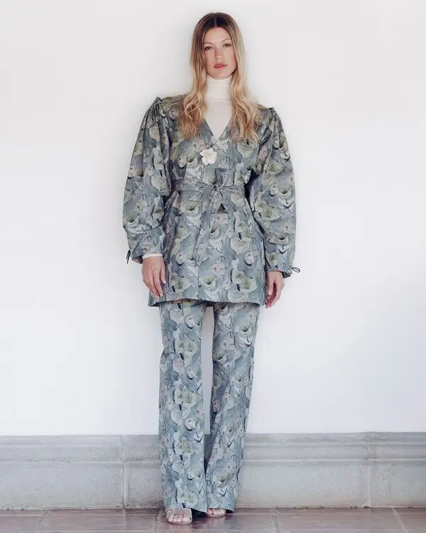 LIA COHEN Abundance Floral Double-breasted Coat
