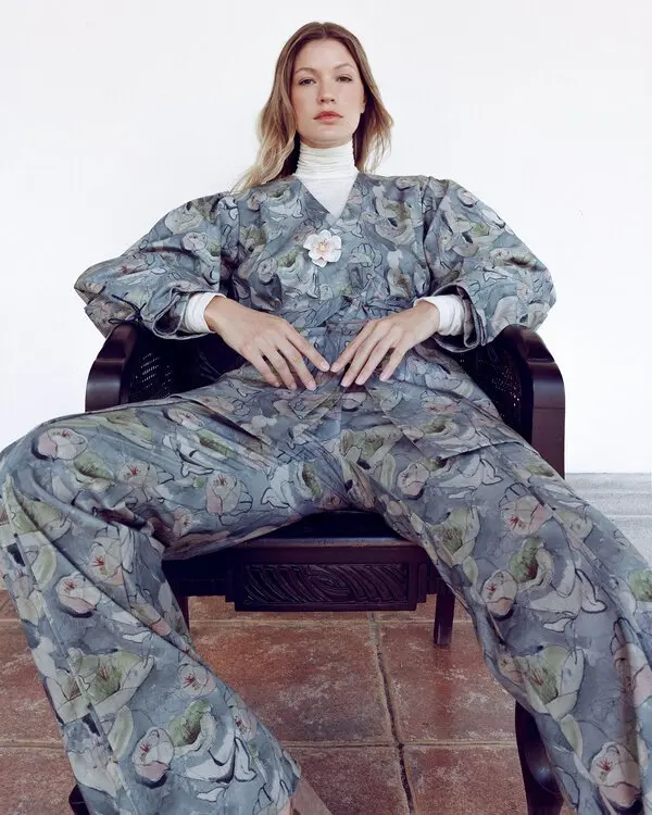 LIA COHEN Abundance Floral Double-breasted Coat