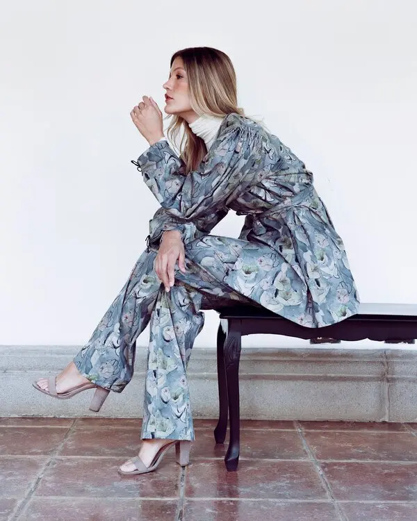 LIA COHEN Abundance Floral Double-breasted Coat