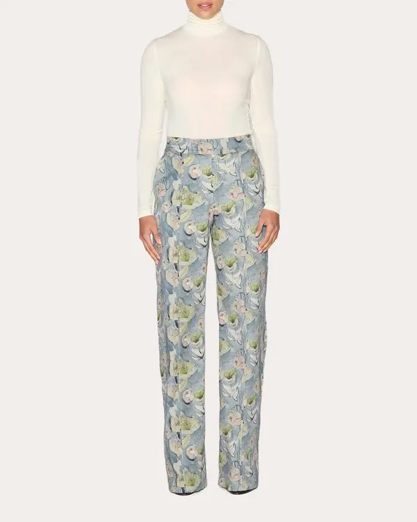 LIA COHEN Intuition Floral Straight-leg Pants