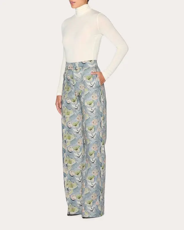 LIA COHEN Intuition Floral Straight-leg Pants